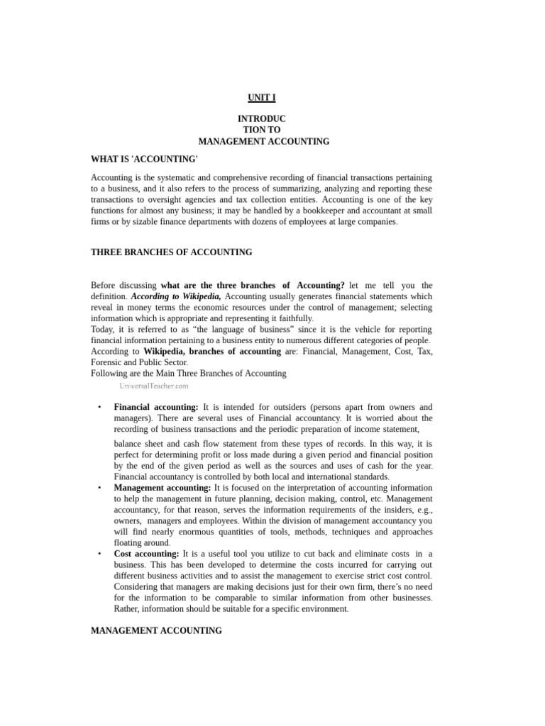 Foundations of Management Accounting. | PDF | Dividend | Cash Flow ...
