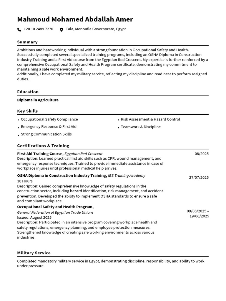 Mahmoud Mohamed Abdallah Amer FlowCV Resume 20250924 PDF | PDF