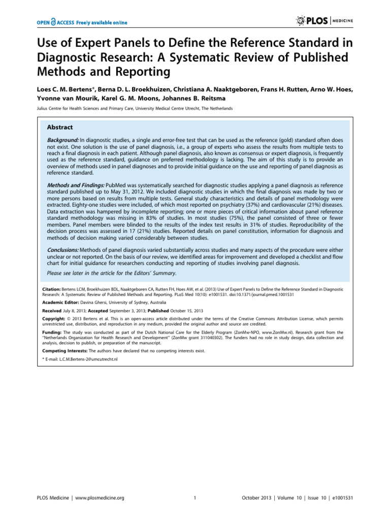 Use of Expert Panels To Define The Reference Standard in 3rk8z4g4rx ...
