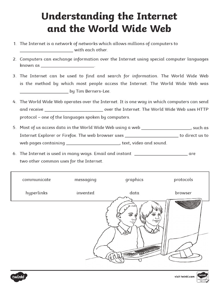 t2 I 125 Understanding The Internet and The World Wide Web Cloze ...