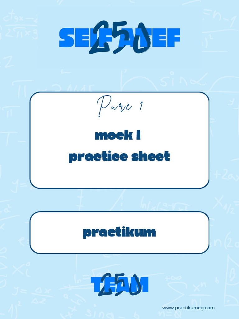 Mock 1 Practice Sheet p1 Ms | PDF