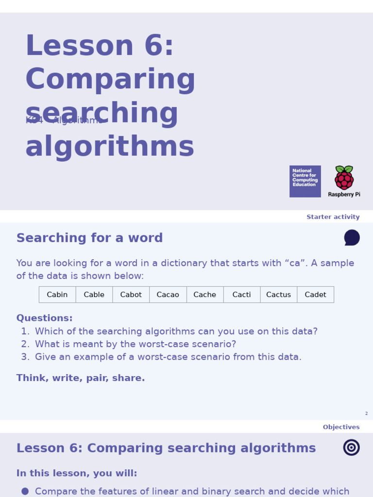 L6 Slides Algorithms KS4 | PDF | Applied Mathematics | Computer Programming