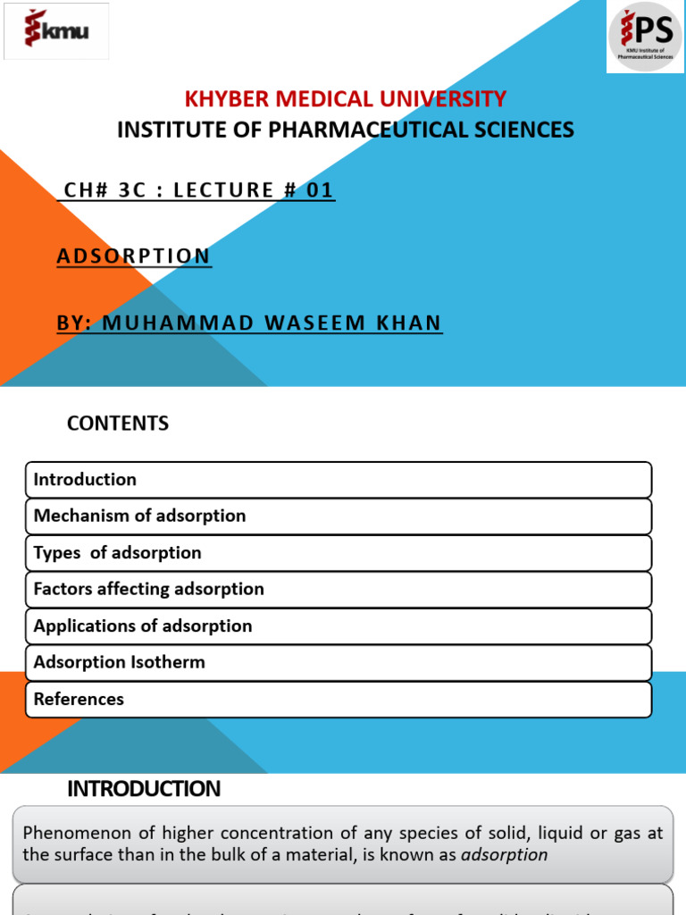 CH3CCL1-Physical Pharmacy | PDF | Adsorption | Materials Science