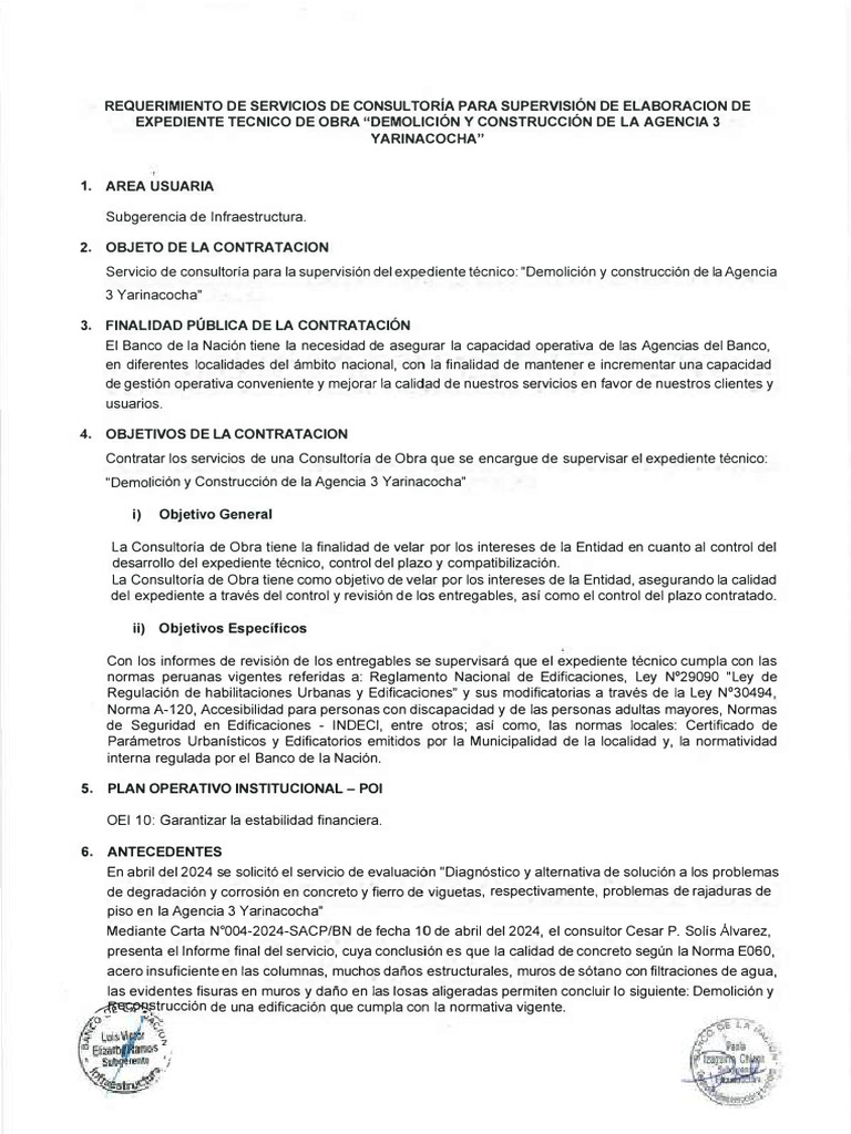 TDR Final YARINACOCHA 02.10.2025 - Compressed | PDF | Contratista general