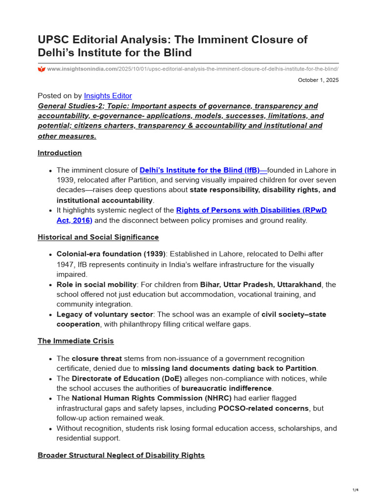Insightsonindia.com-UPSC Editorial Analysis_ the Imminent Closure of ...