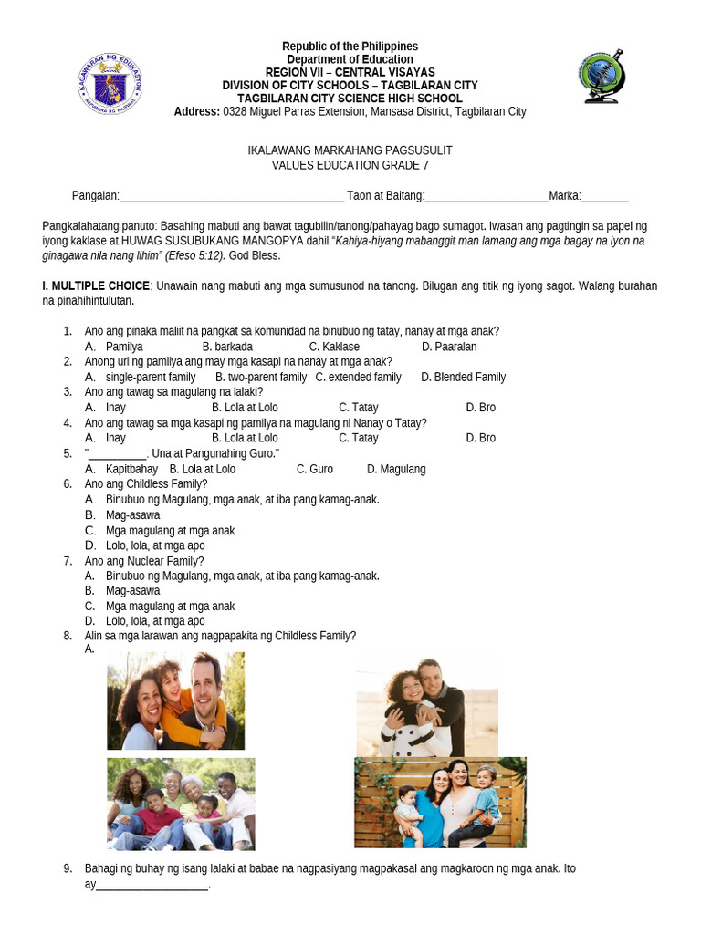 2nd Quarter Pamilya-Matatag | PDF