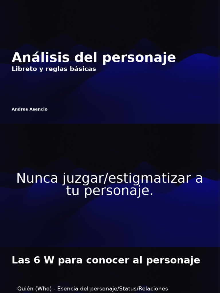 Análisis de Personaje | PDF
