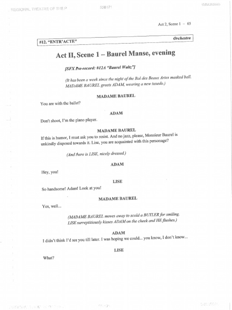 An American in Paris Act II Script | PDF