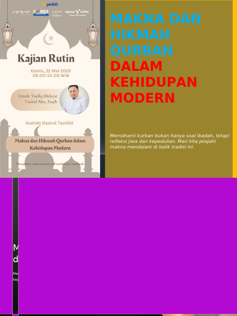 Makna Dan Hikmah Qurban Di Era Modern | PDF