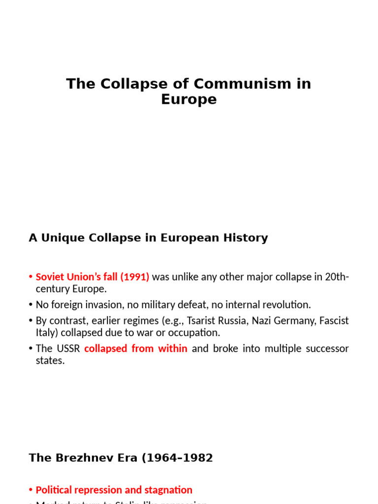 The Fall of Communism in Europe | PDF | Soviet Union | World Politics