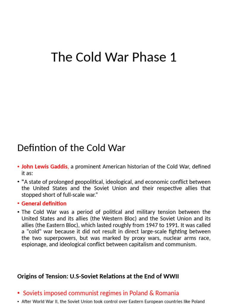 Cold War Origins and Early Strategies | PDF | Cold War | Warsaw Pact