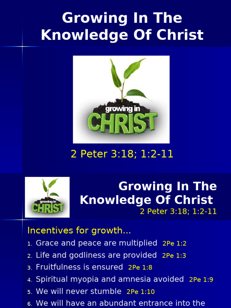 Growing in Christ: Steps to Spiritual Growth | PDF