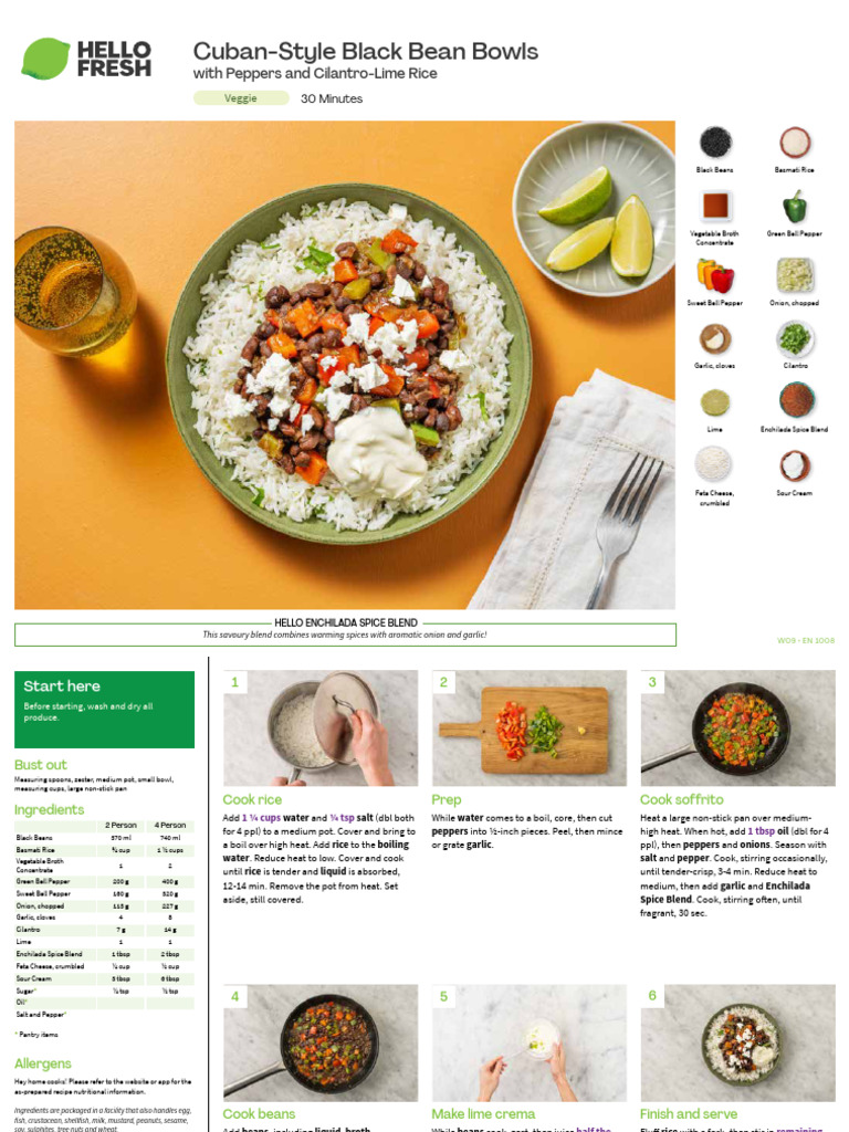 Cuban Style Black Bean Bowls 61e67d8668037335194f3af9 223a64dc | PDF ...