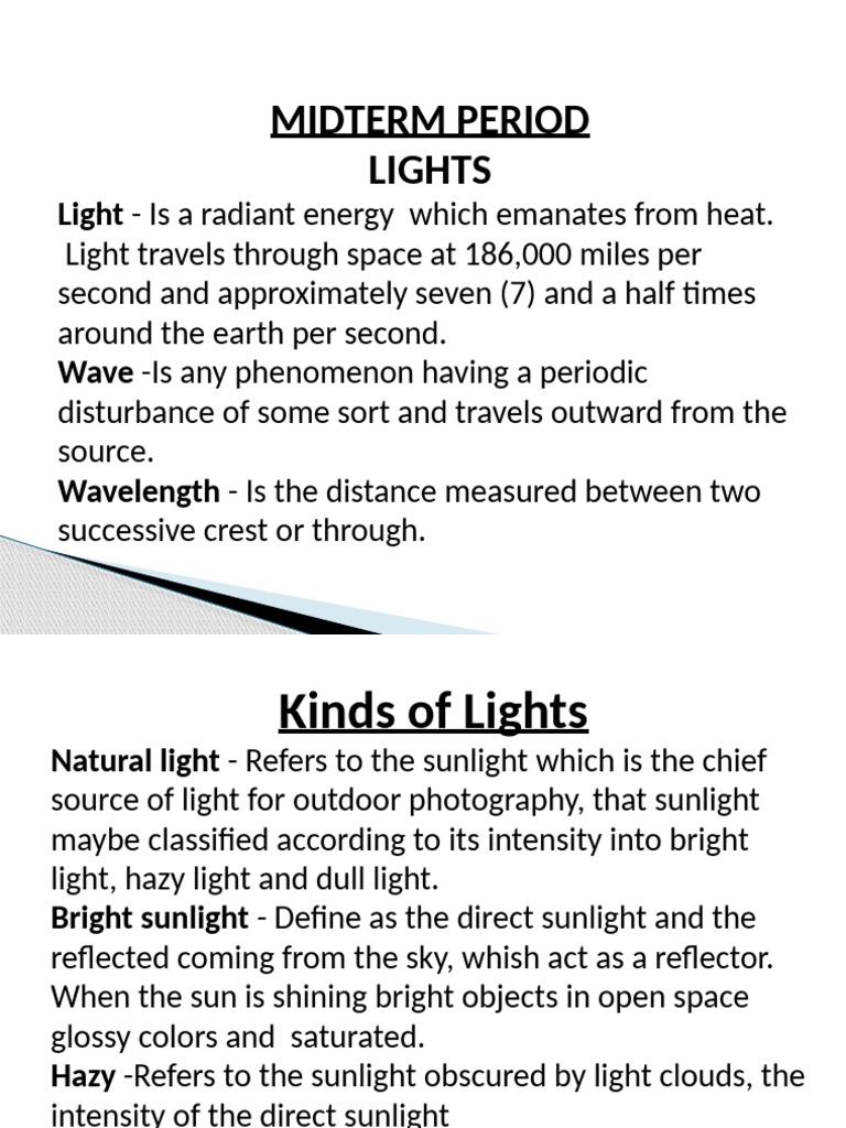 Photography Presentation Midterm Period | PDF | Camera Lens | Film Speed