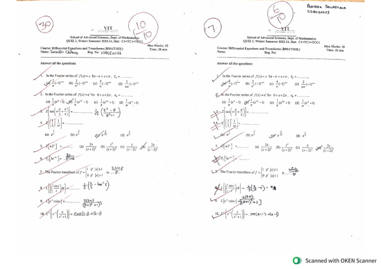 Winsem2023 24 Bmat102l TH Vl2023240501589 Sample Answer Sheets Da 3 ...