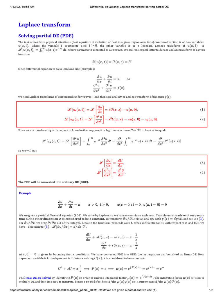 42-More On Solution To First Order PDEs by Laplace Transform-27-04-2023 ...