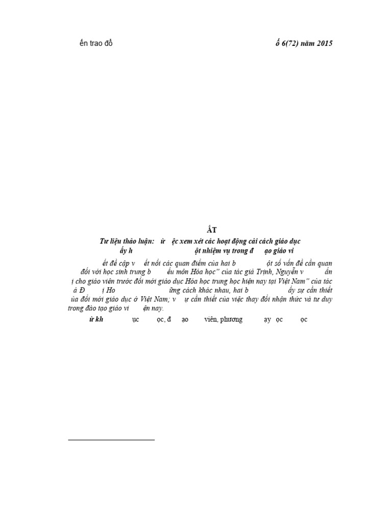 Hans-Jürgen Becker Et Al (2015) Đào Tạo GV Thời Kì Cải Cách | PDF ...