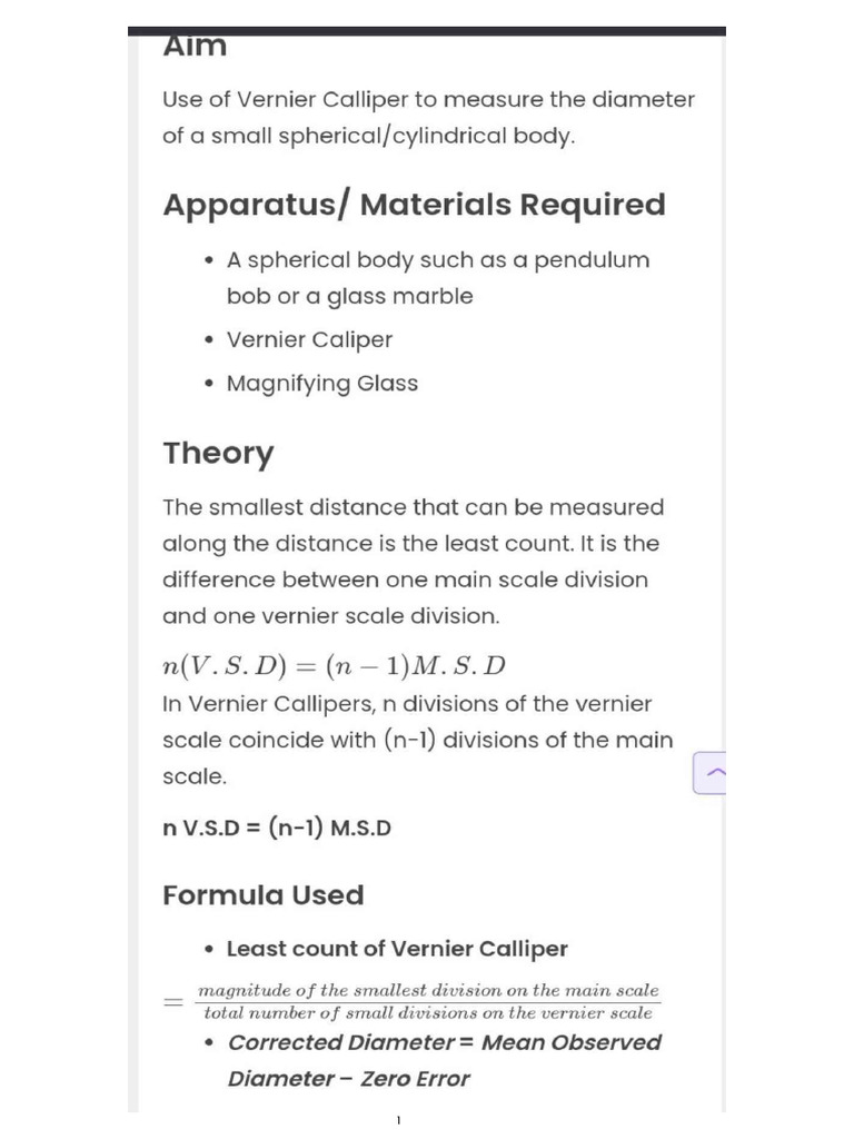 Experiment 1 Physics Vernier | PDF