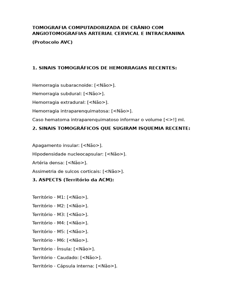 TC Protocolo AVC | PDF