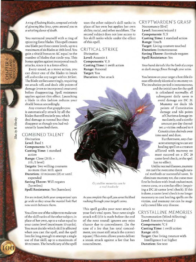 Complete Mage Spell Descriptions | PDF | Magician (Fantasy)