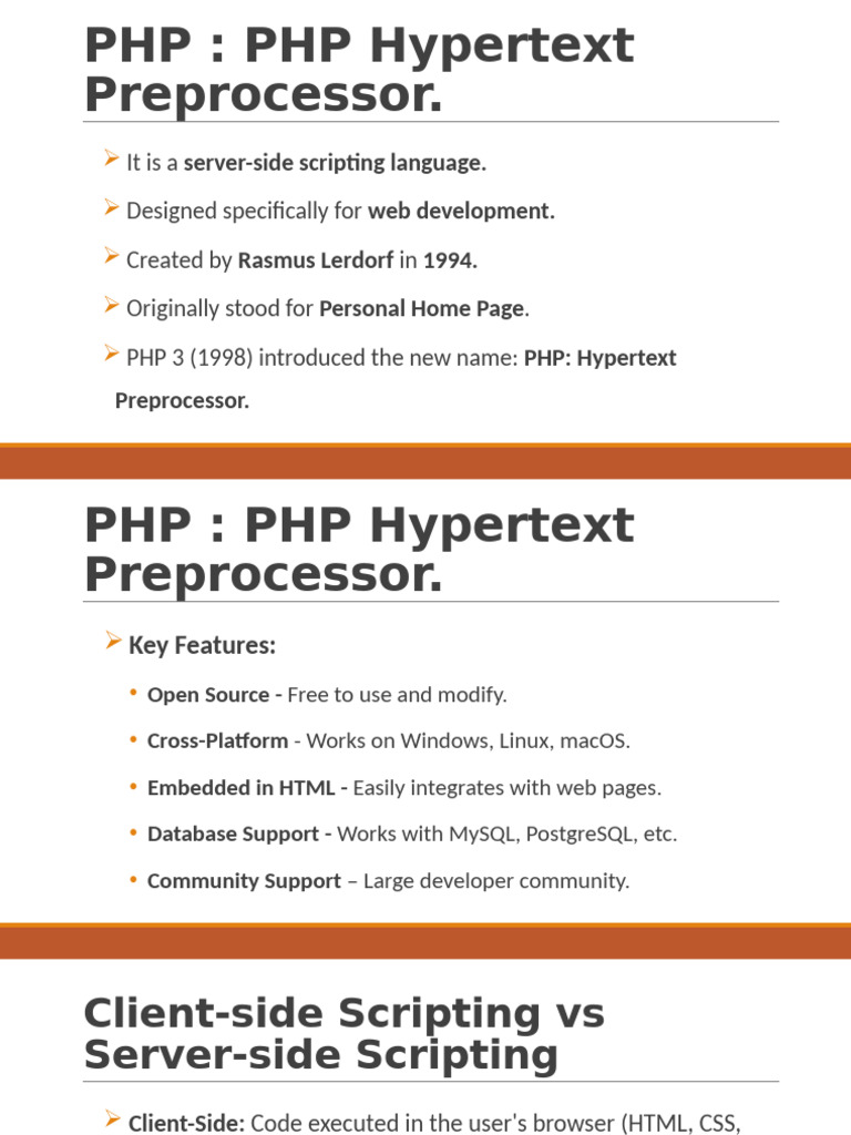 Introduction to PHP: Server-Side Scripting | PDF