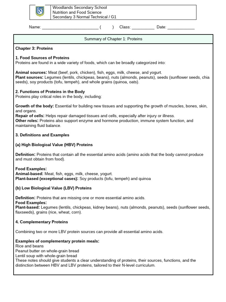 Carbohydrates & Proteins - 3NT Activity Worksheets | PDF | Foods ...