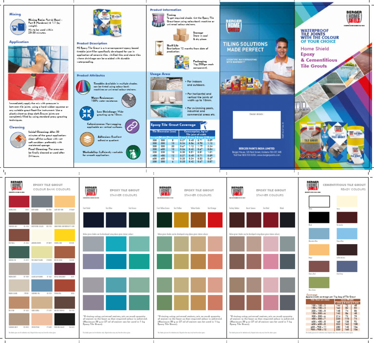 Epoxy & Cementitious Tile Grout Shade Card | PDF | Tile | Building ...
