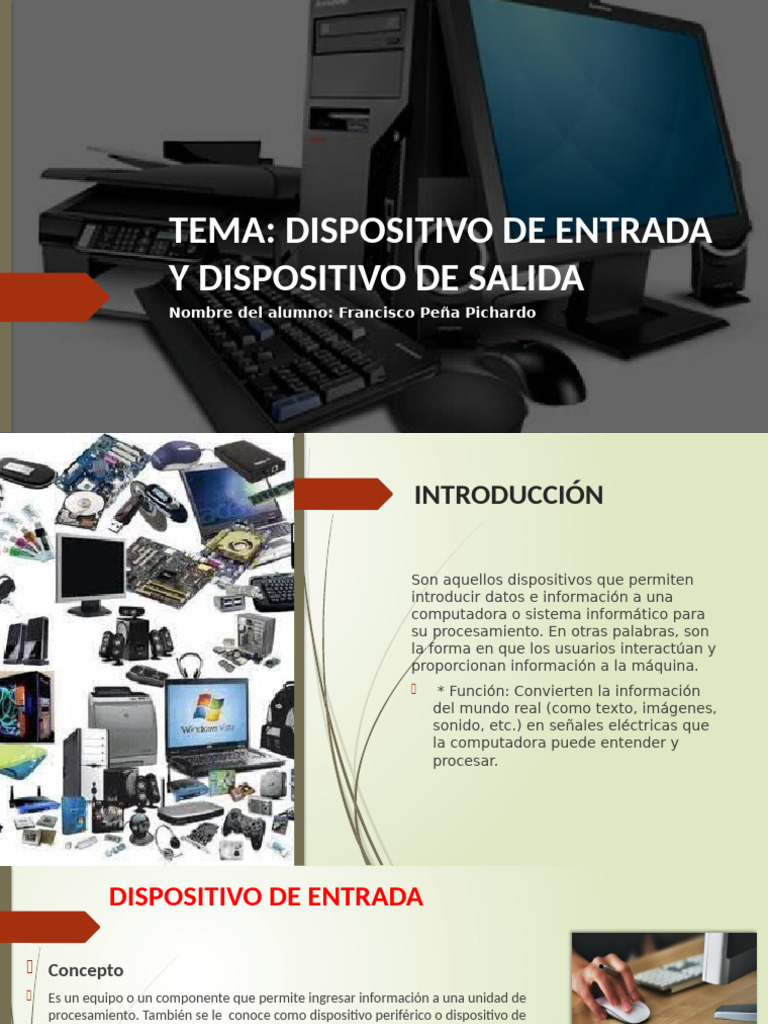 Dispositivos de Entrada y Salida en Informática | PDF | Periférico ...