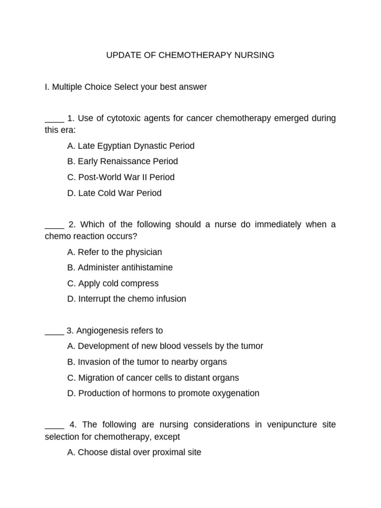 Chemotherapy Course Updates | PDF