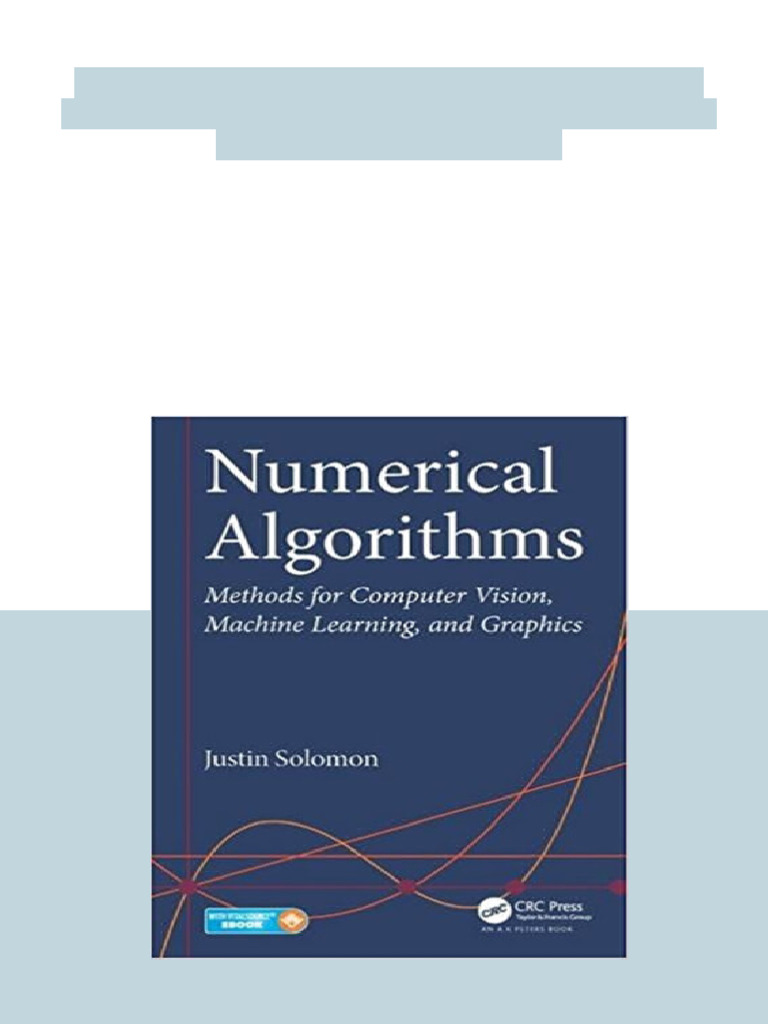 Numerical Algorithms Methods for Computer Vision Machine Learning and ...