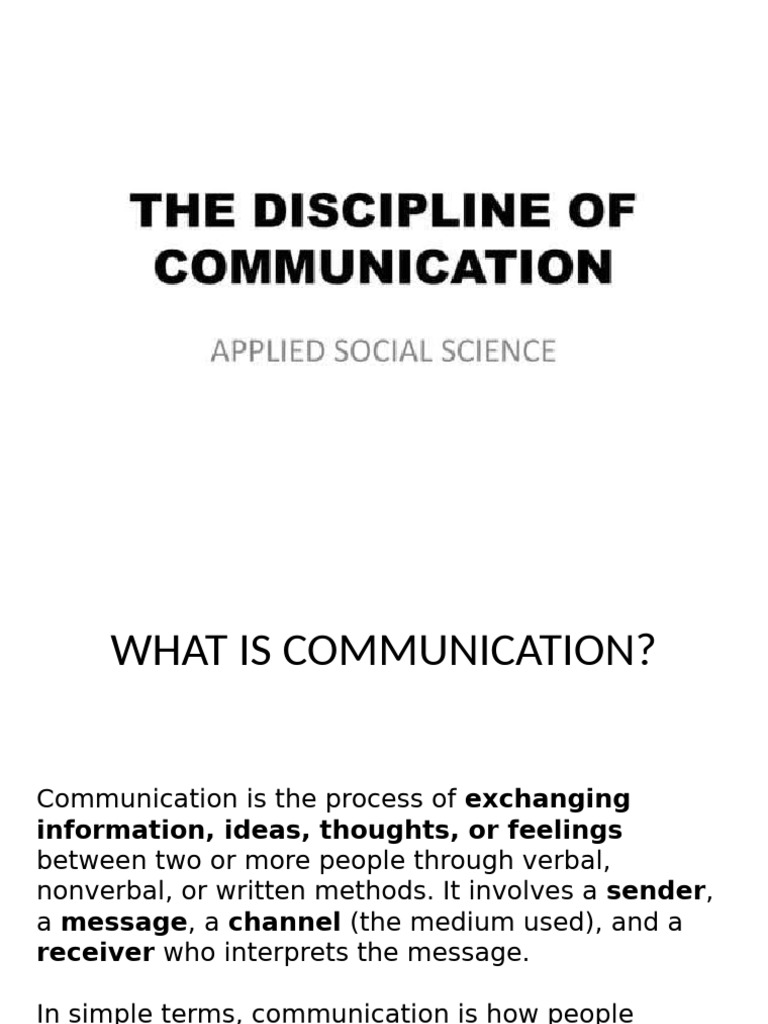 Understanding Communication Basics | PDF