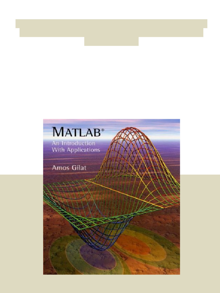 (Ebook) MATLAB: An Introduction with Applications by Amos Gilat ISBN ...