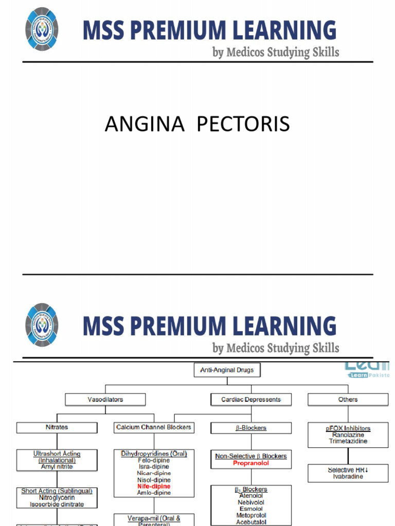 Lecture 7 Angina Pectoris | PDF | Internal Medicine | Cardiovascular ...