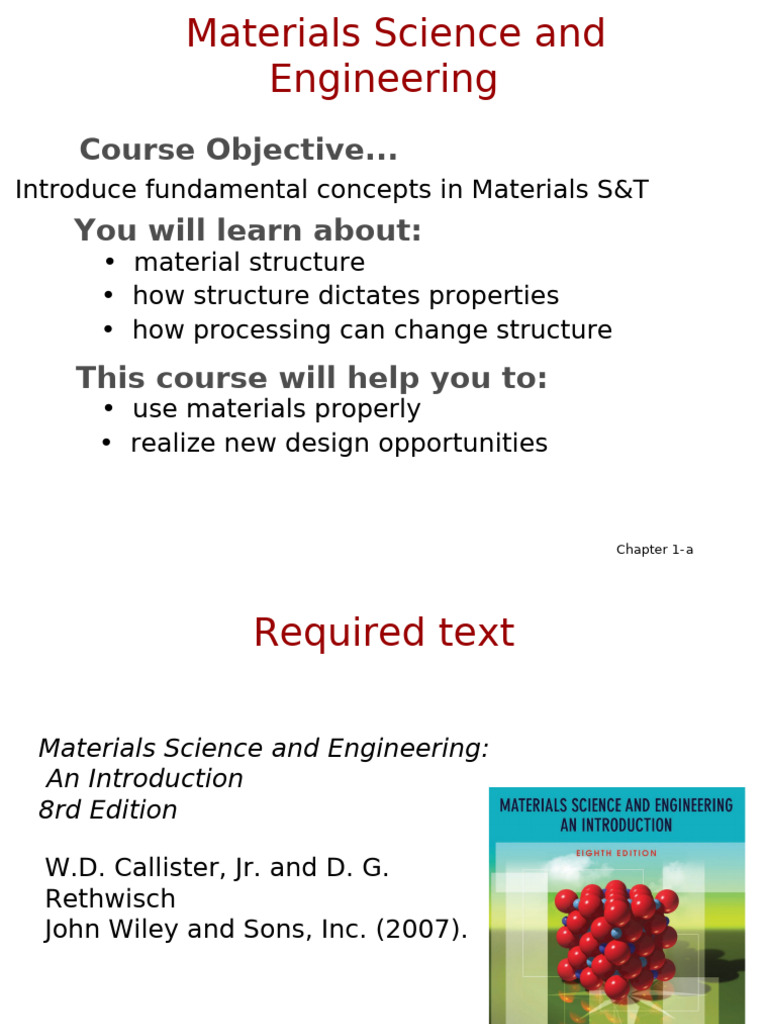 Introduction to Materials Science Concepts | PDF | Materials Science ...