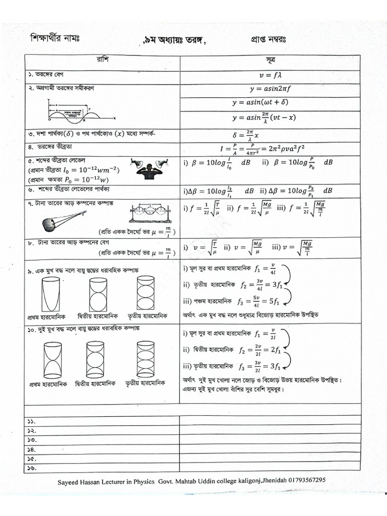 Chapter 9 Physics 1st Paper | PDF