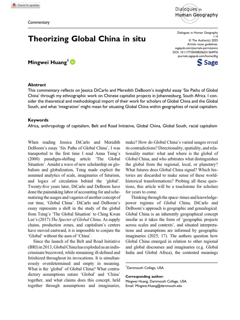 Global China and Racial Capitalism | PDF | Political Science | Economies