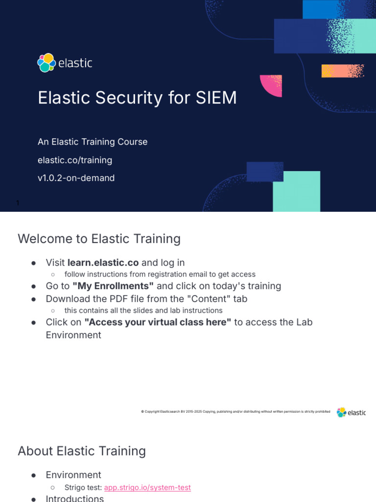 Elastic Security For SIEM - V.1.0.2 | PDF | Data Type | Software Repository