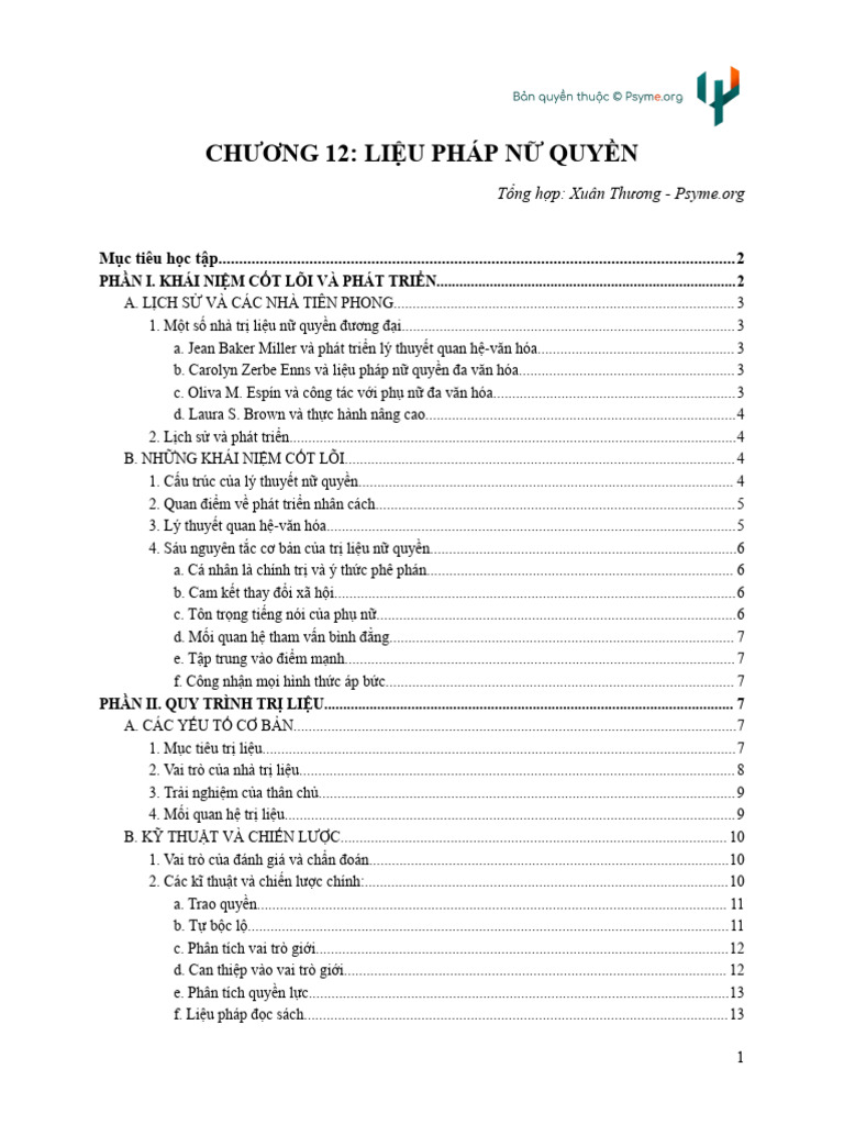 TVTL-Chuong 12-Lieu Phap Nu Quyen-Summary | PDF