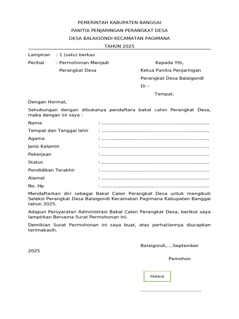 Permohonan Pernyataan Ceklis | PDF