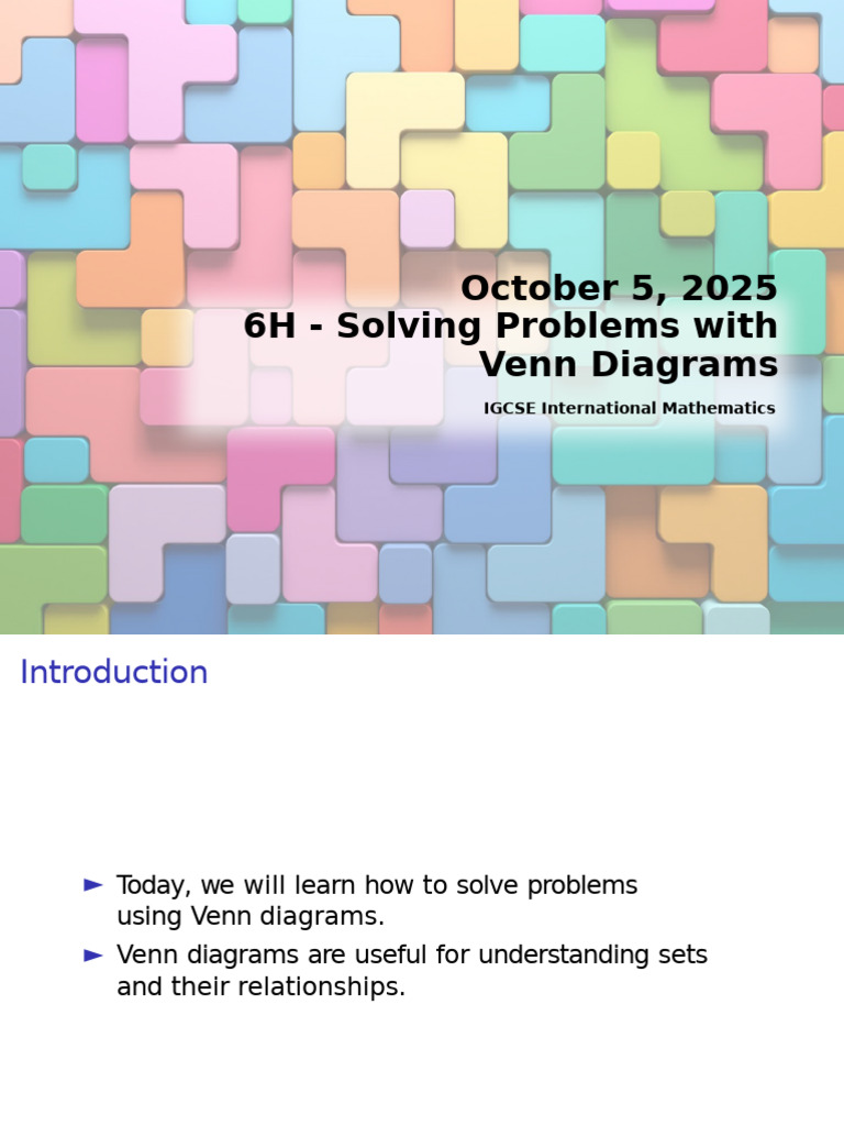 C1.2e - Solve Problem With Venn Diagrams | PDF