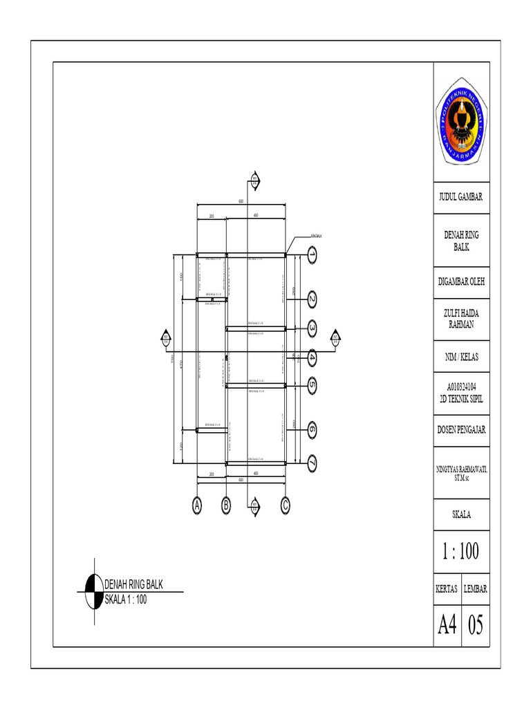 Denah Ringbalk Zulfi | PDF