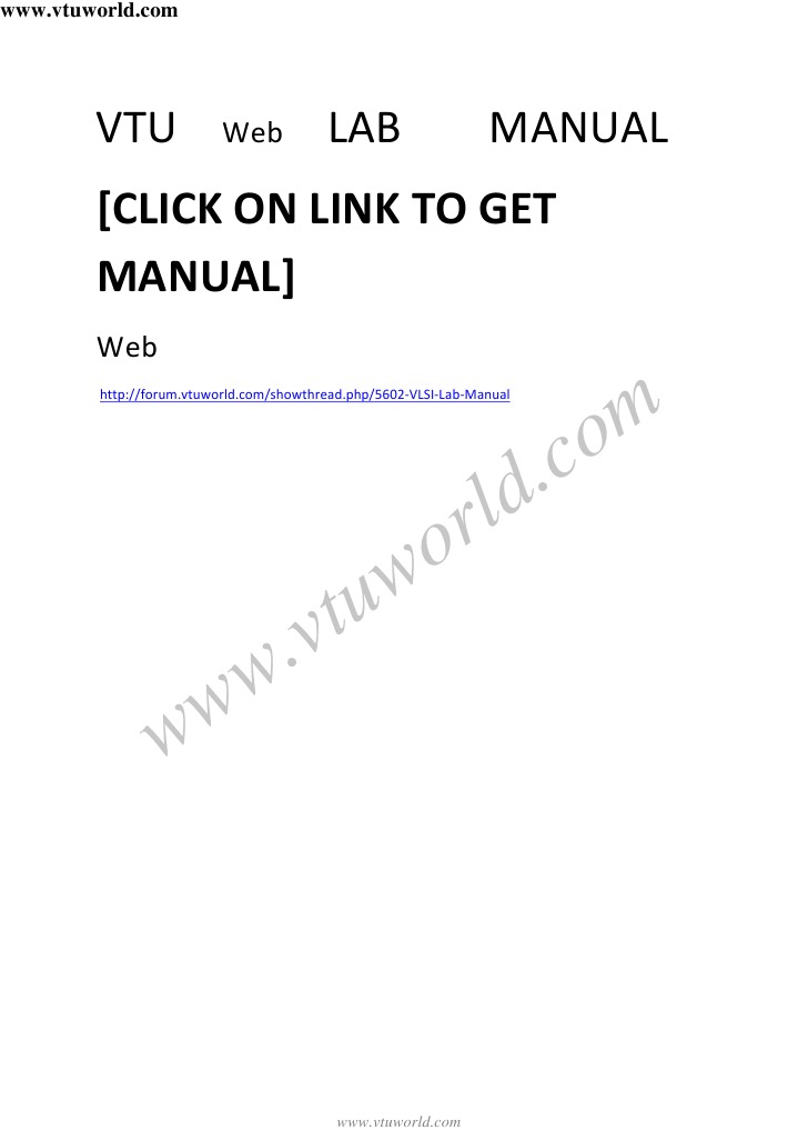 Vtu Web Lab Manual | PDF