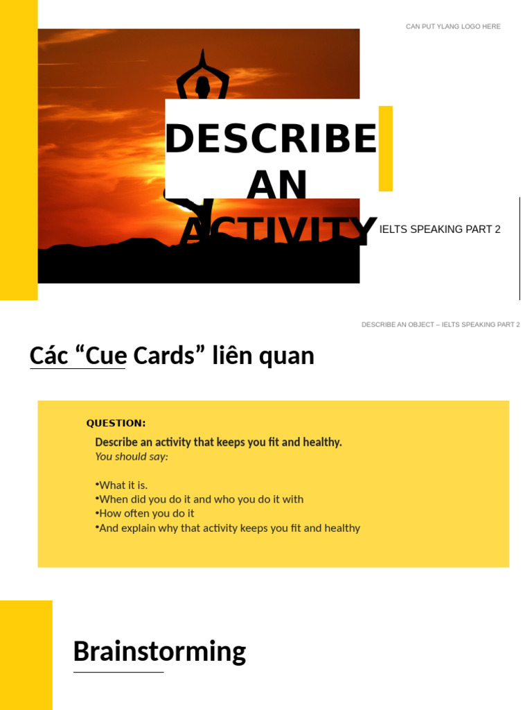 IELTS Speaking: Describe a Fitness Activity | PDF