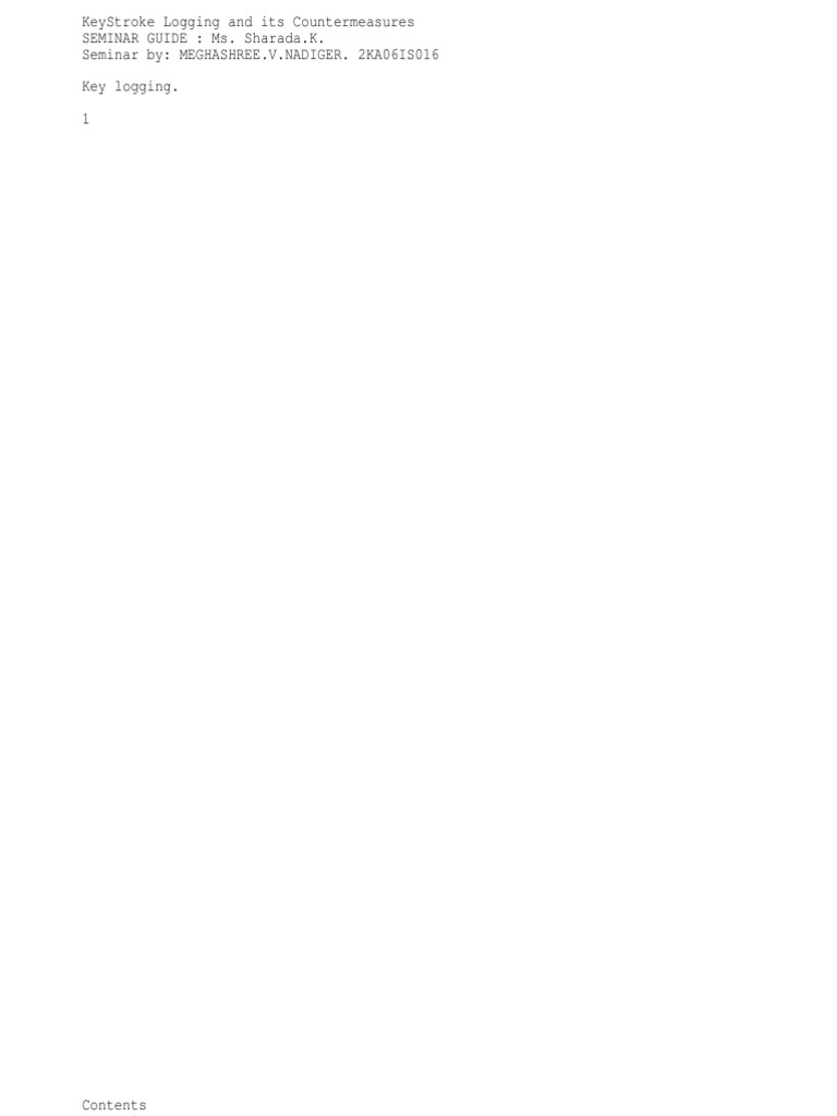 Cybersecurity: Keylogging Defense | PDF | Computer Keyboard | Computer Security Exploits