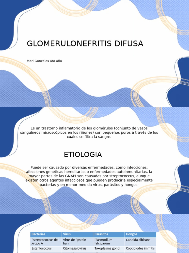 Glomerulonefritis Difusa | PDF | Hipertensión | Enfermedades y trastornos