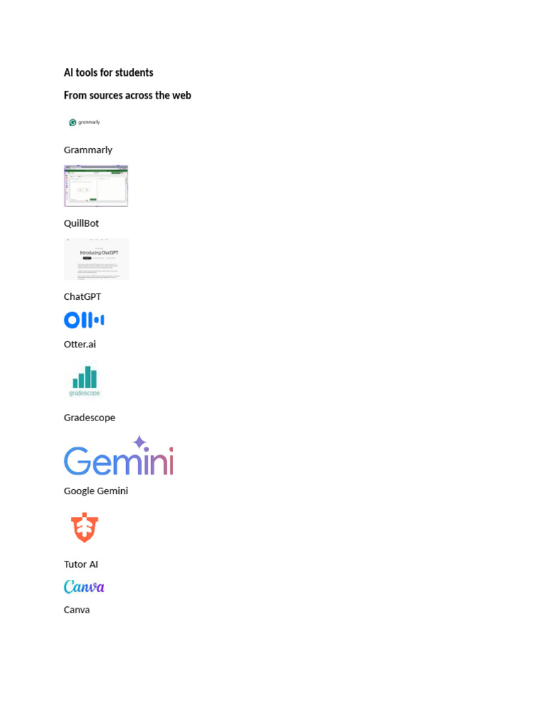 Top Free AI Tools for Students | PDF