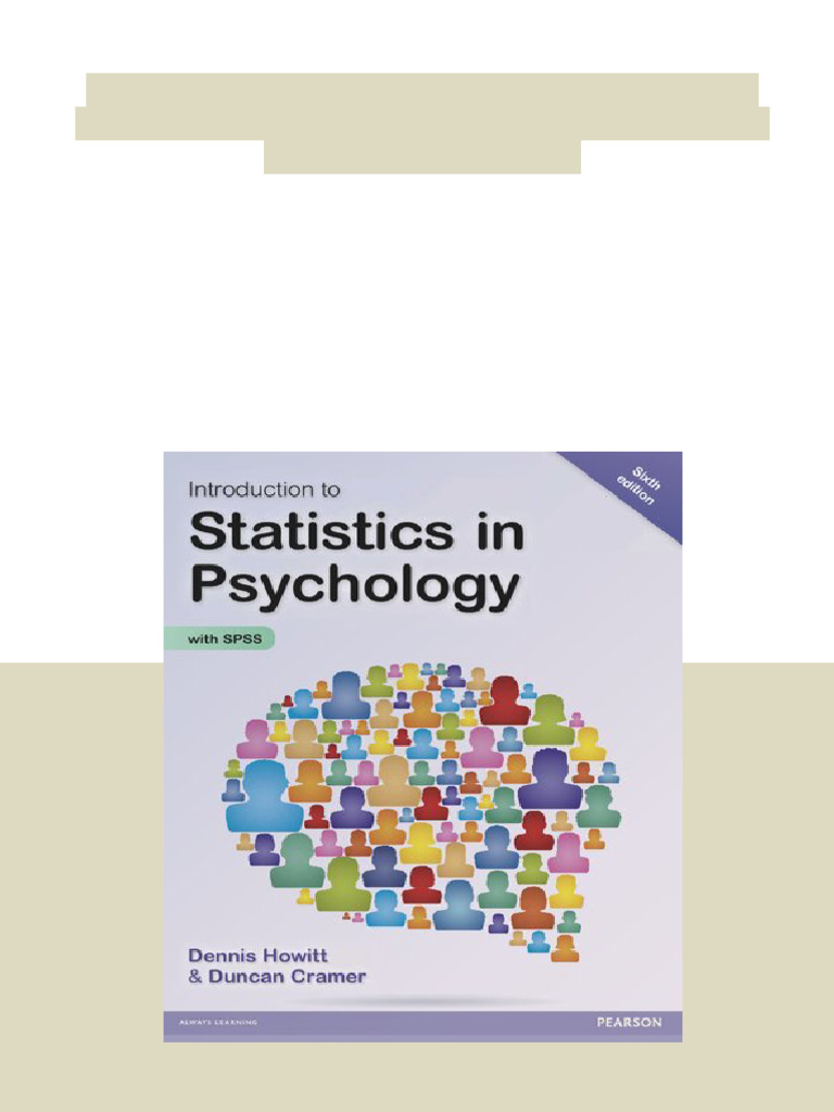(Ebook) Introduction to Statistics in Psychology by Dennis Howitt ...