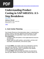 Work Center Cost Formula in SAP | PDF | Formula