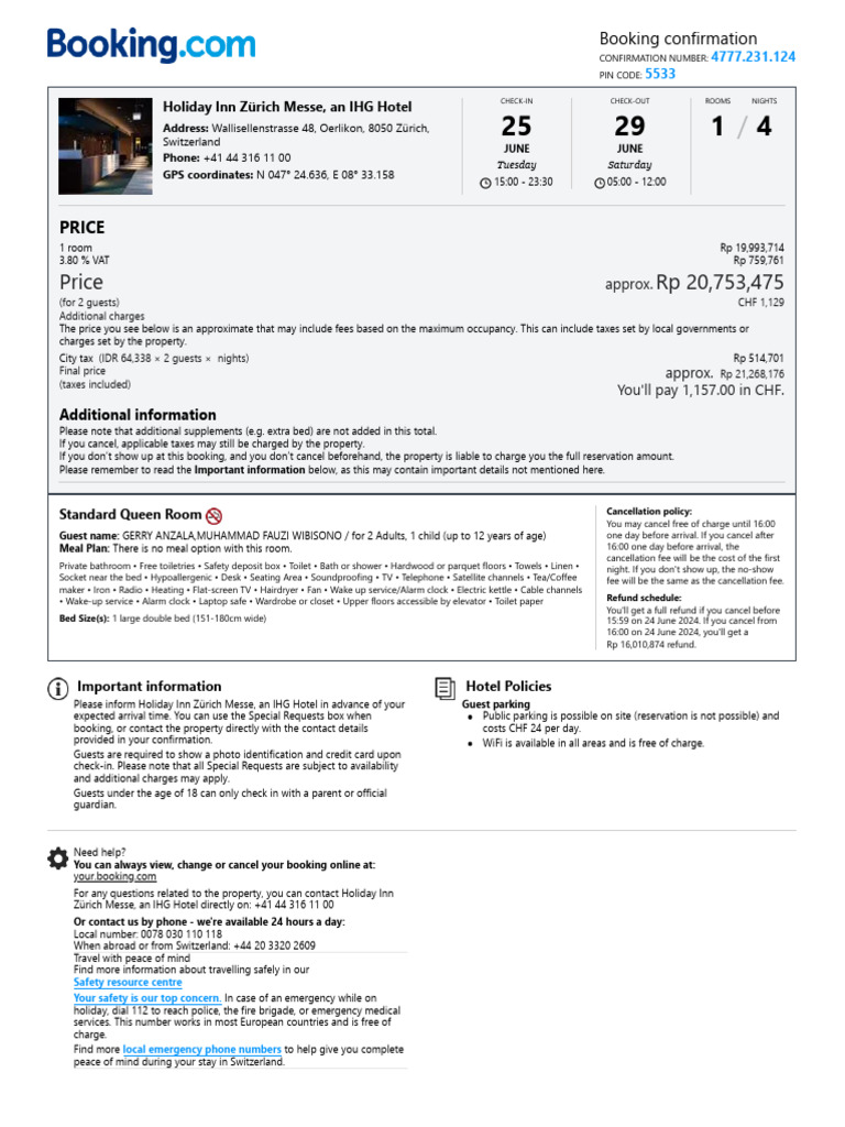 Gerry Zurich | PDF | Fee