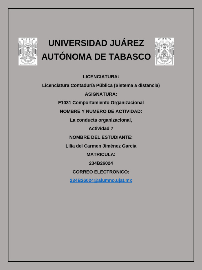 Comporg U3 A7 | PDF | Cultura organizacional | Comportamiento